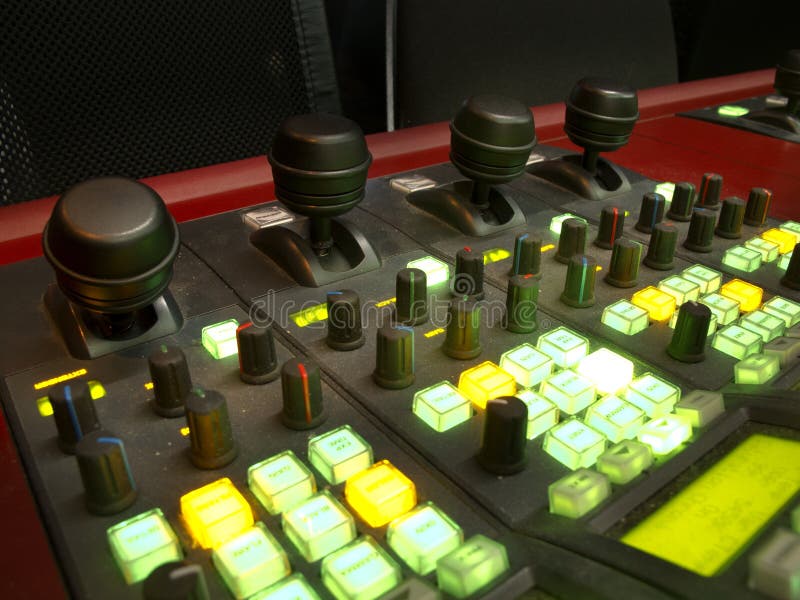 Television Broadcast Vision Control Panel Stock Image - Image of ...