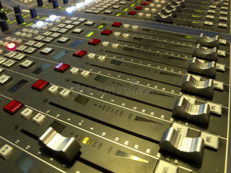 Television Broadcast Vision Control Panel Stock Image - Image of ...