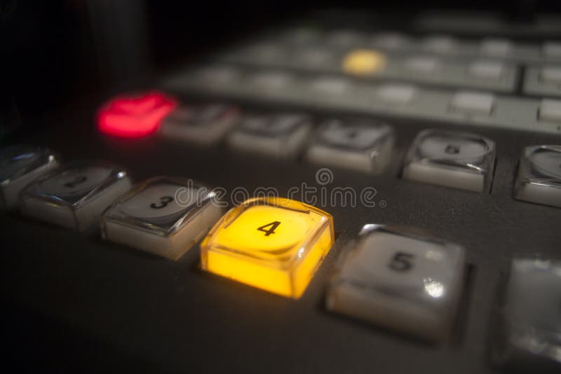 Button on the Control Panel Television Equipment Stock Photo - Image of ...