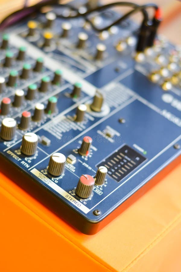 Button control sound mixer stock image. Image of retro - 80916727