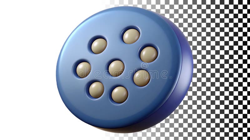 Button 3D Icon, UI Element for Interface and App Designs. Png Transparent Image Generative AI ...