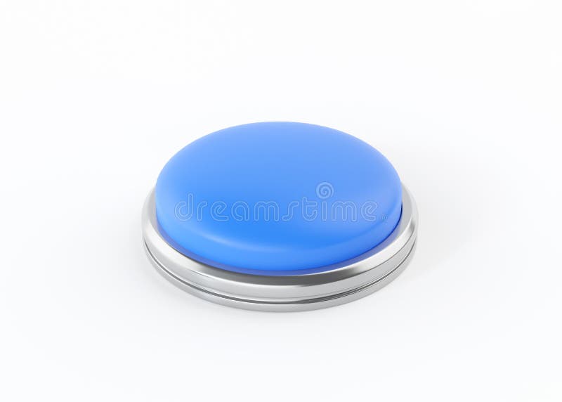 Button 3d Render Icon - Start Blue Simple Circle with Switch Sign ...