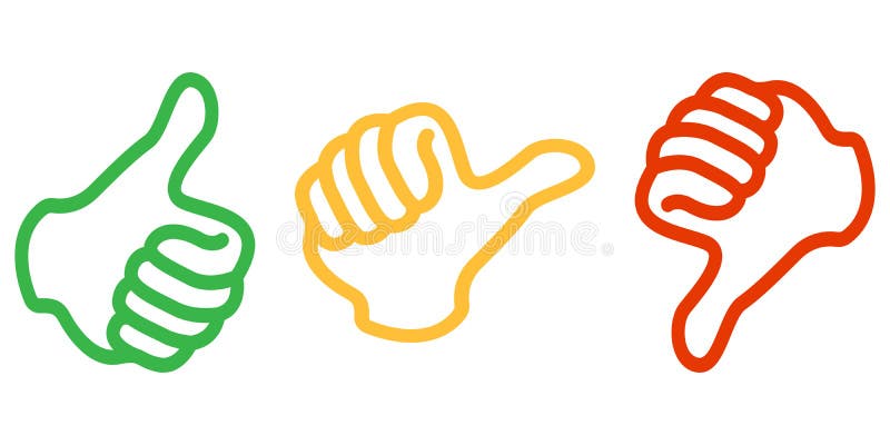 Thumbs Up & Thumbs Down - Rating System - Icons Stock Vector ...