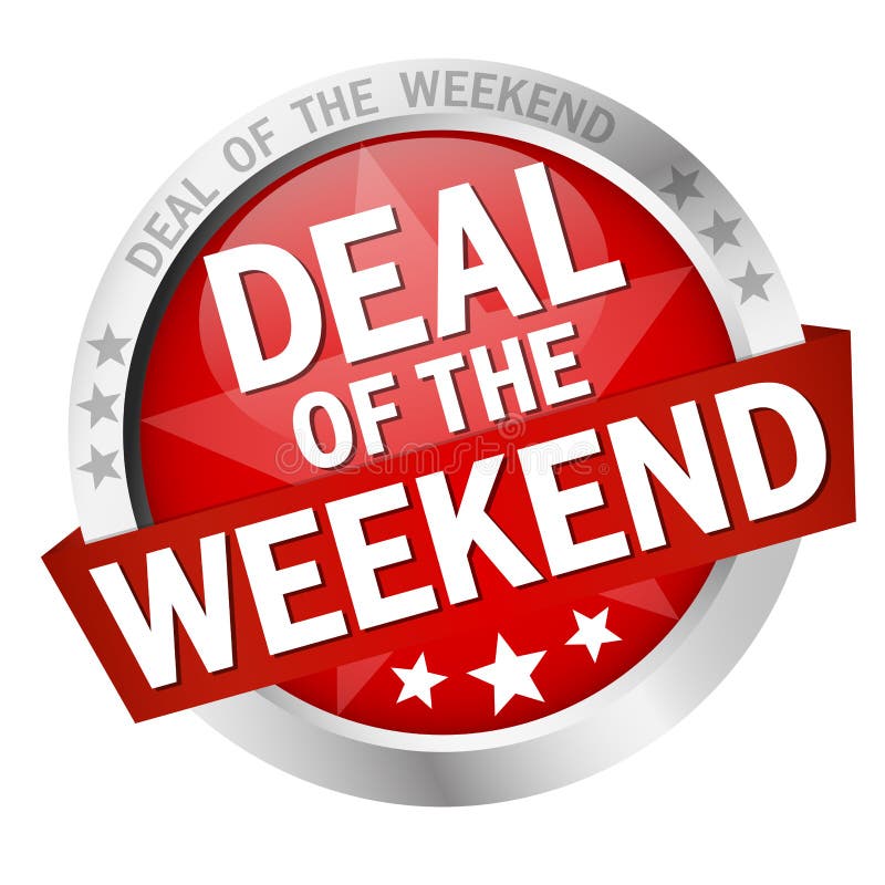 Button Deal of the weekend stock vector. Illustration of provision ...