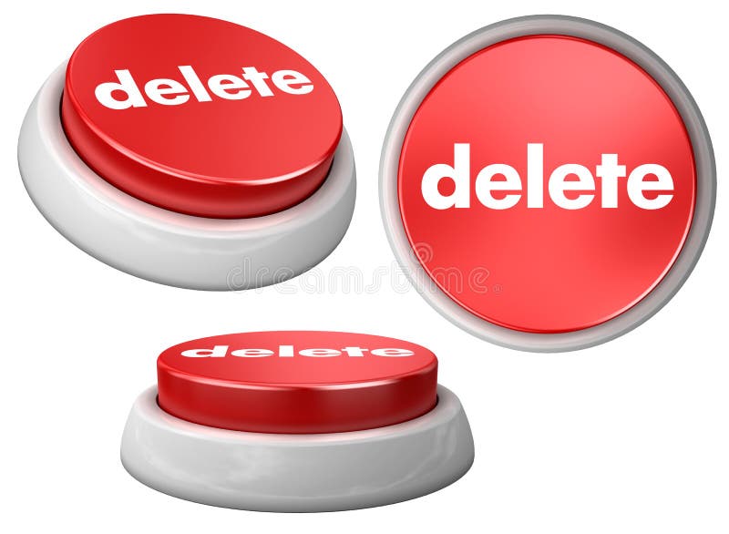 Cursor Hand on Delete Button Stock Illustration - Illustration of ...