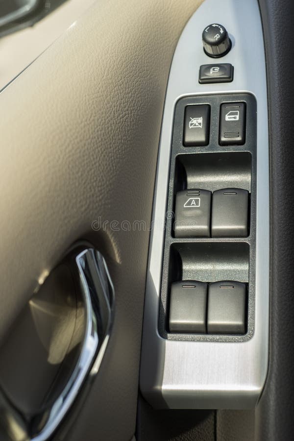 Button on the Door of Driver S Seat Stock Photo - Image of inside, seat ...