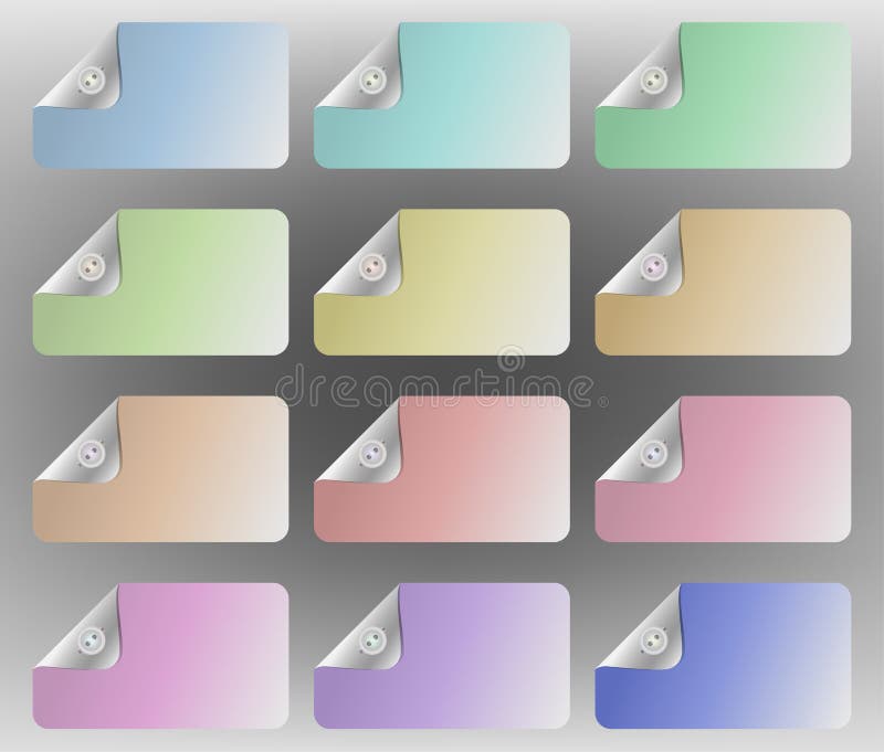 Button down business cards stock vector. Illustration of button - 19486946