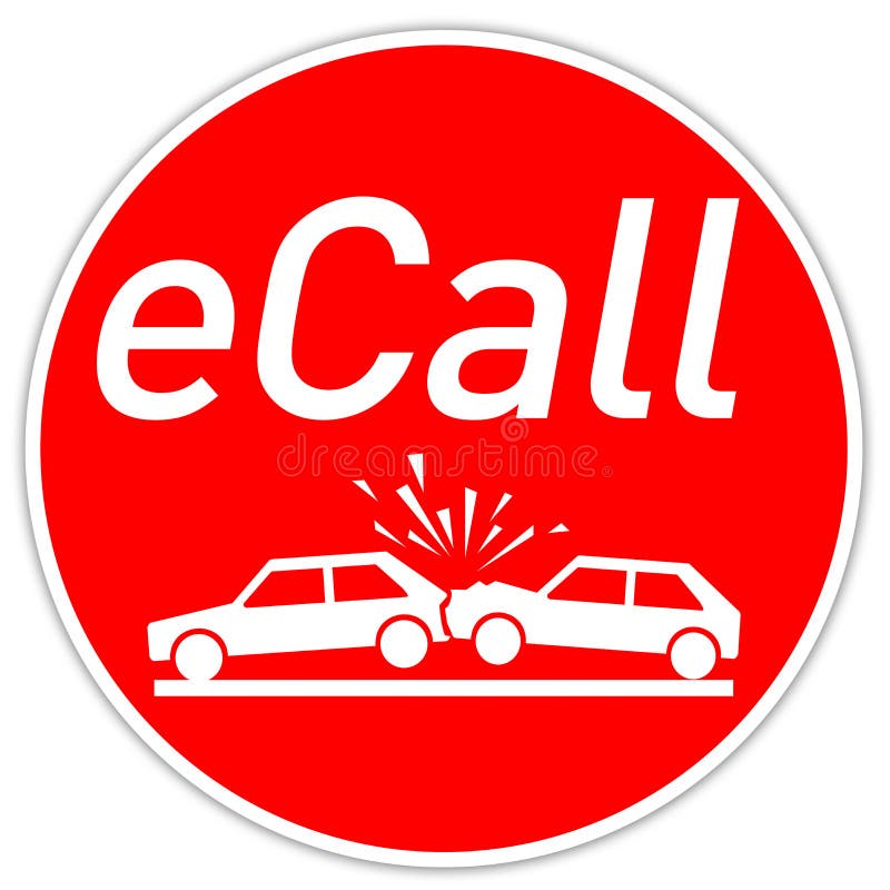 Button with E Call Emergeny Call System Stock Illustration ...