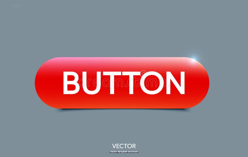 Button Element for Web Design and Mobile Devices. Vector Illustration ...