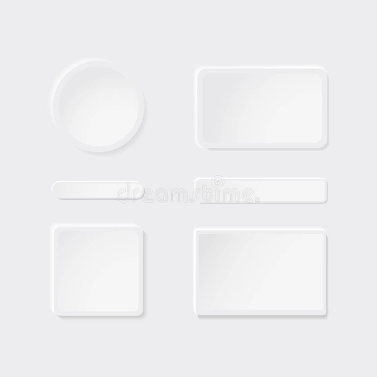 Button Elements for Mobile App Vector Design. Unique Button for Gui ...