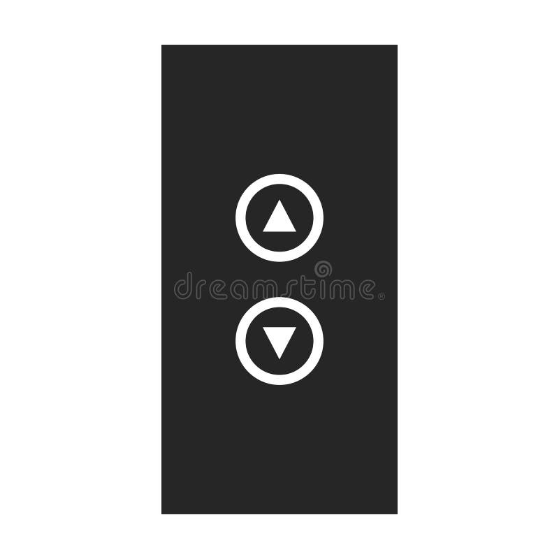 Button of Elevator Vector Icon.Black Vector Icon Isolated on White ...