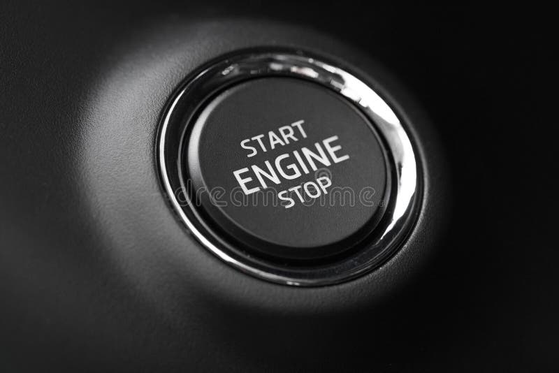 Button Engine Start Stop. Button on and Off the Engine. - Image Stock ...
