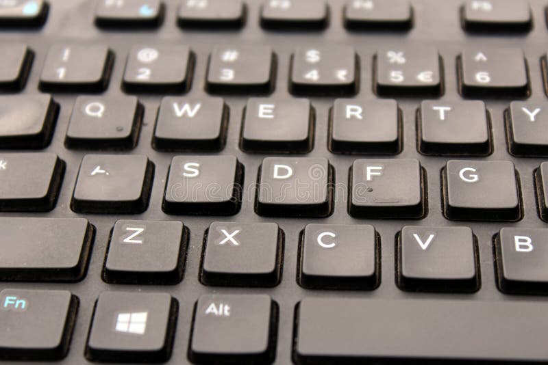 Button Enterter Close-up. Black Computer Wired Keyboard Stock Image ...