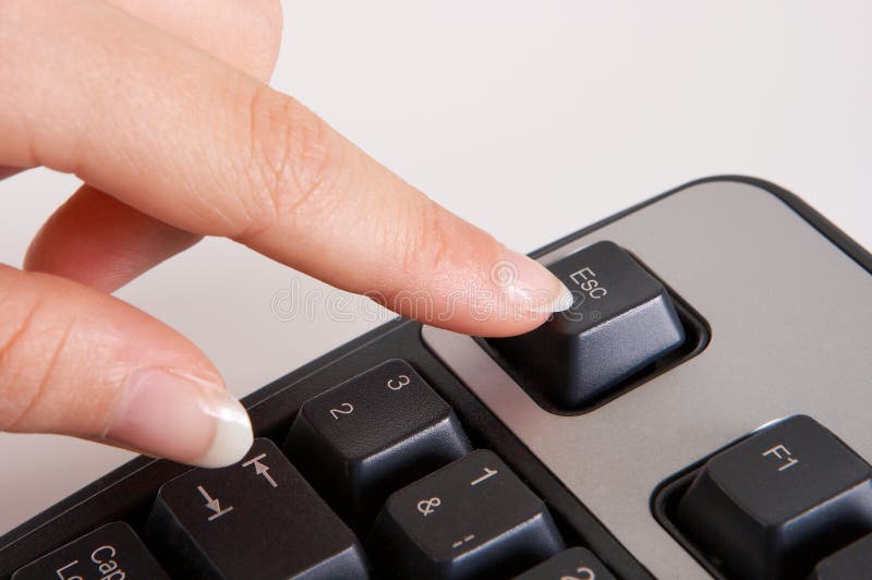Button Escape stock image. Image of computers, files, hands - 2990191