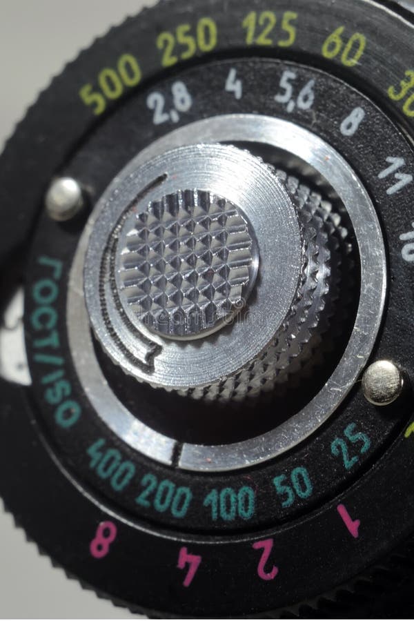 Button of film camera stock photo. Image of analog, facilities - 104177276