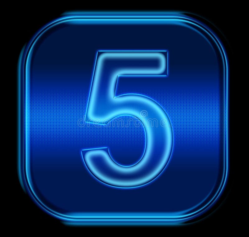 The button five blue stock illustration. Illustration of high - 986411