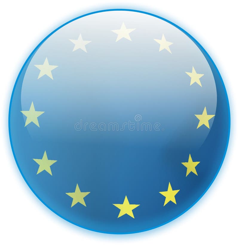 Button Flag of Euro Community Stock Vector - Illustration of europe ...