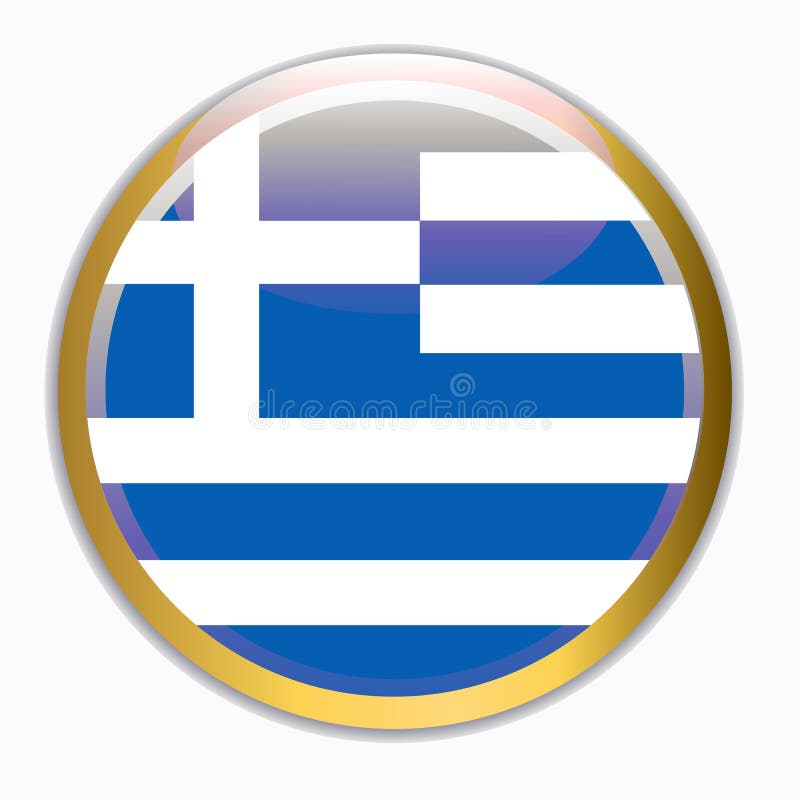 Button with Flag of Greece. Stock Illustration - Illustration of ...