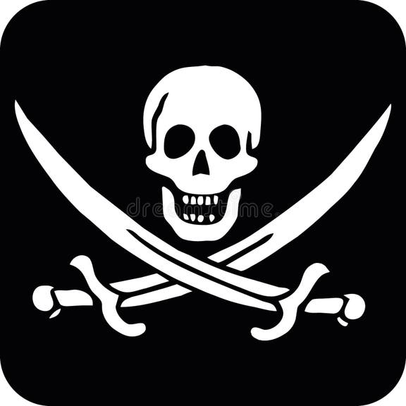 Button Flag of JACK RACKHAM (PIRATE FLAG) Stock Vector - Illustration ...