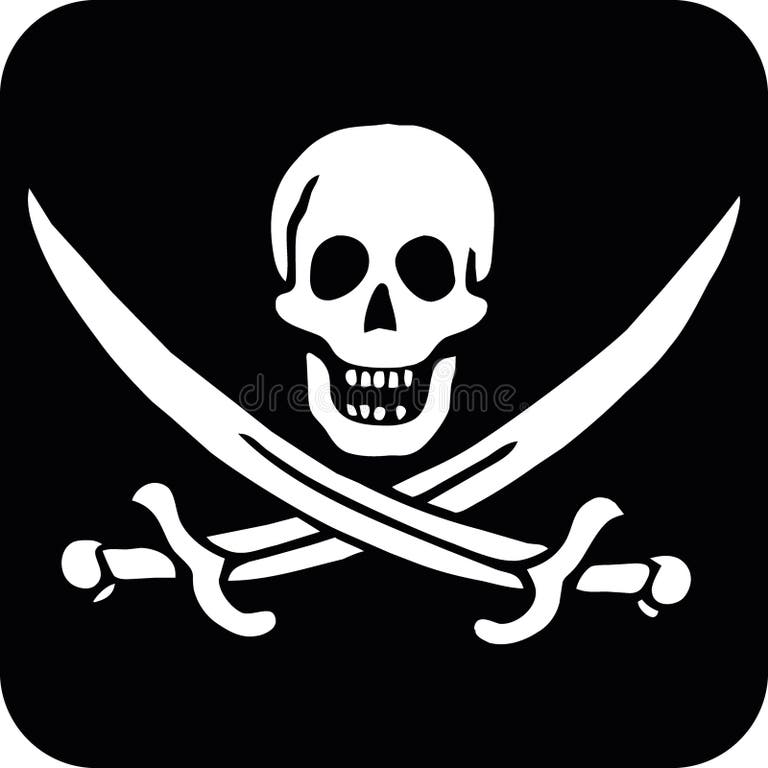 Button Flag of JACK RACKHAM (PIRATE FLAG) Stock Vector - Illustration ...