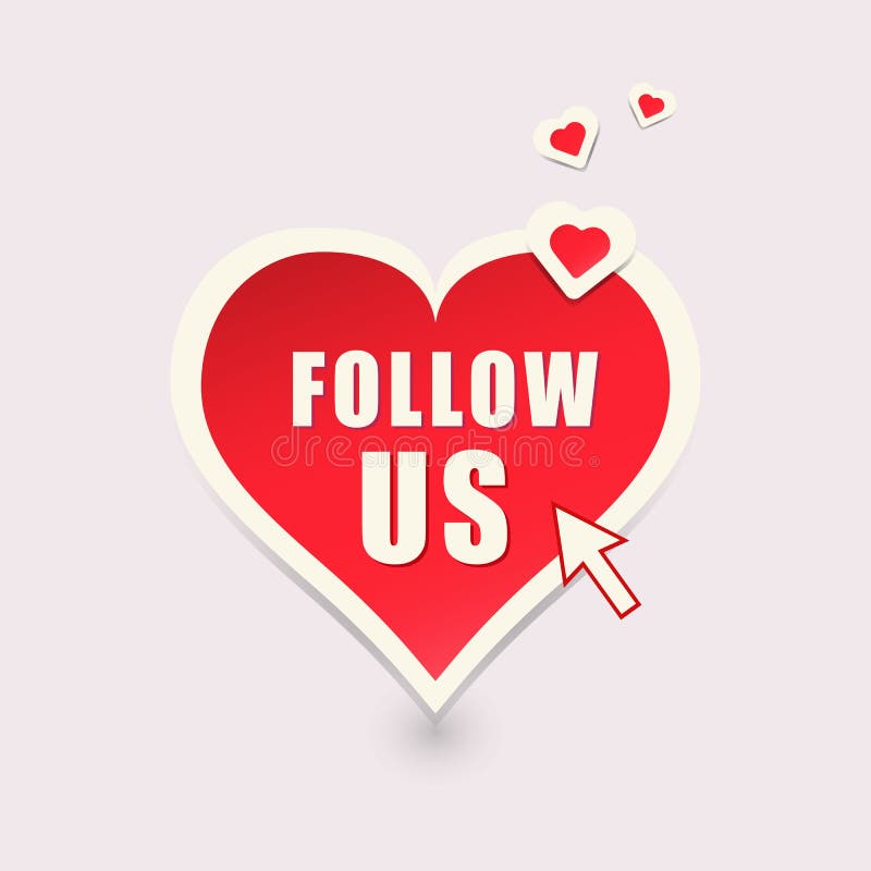 Button Follow Us on White Background. Vector Illustration Stock Vector ...