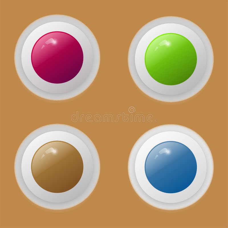 Button Four Multi Color Vector Illustion Design Stock Vector ...