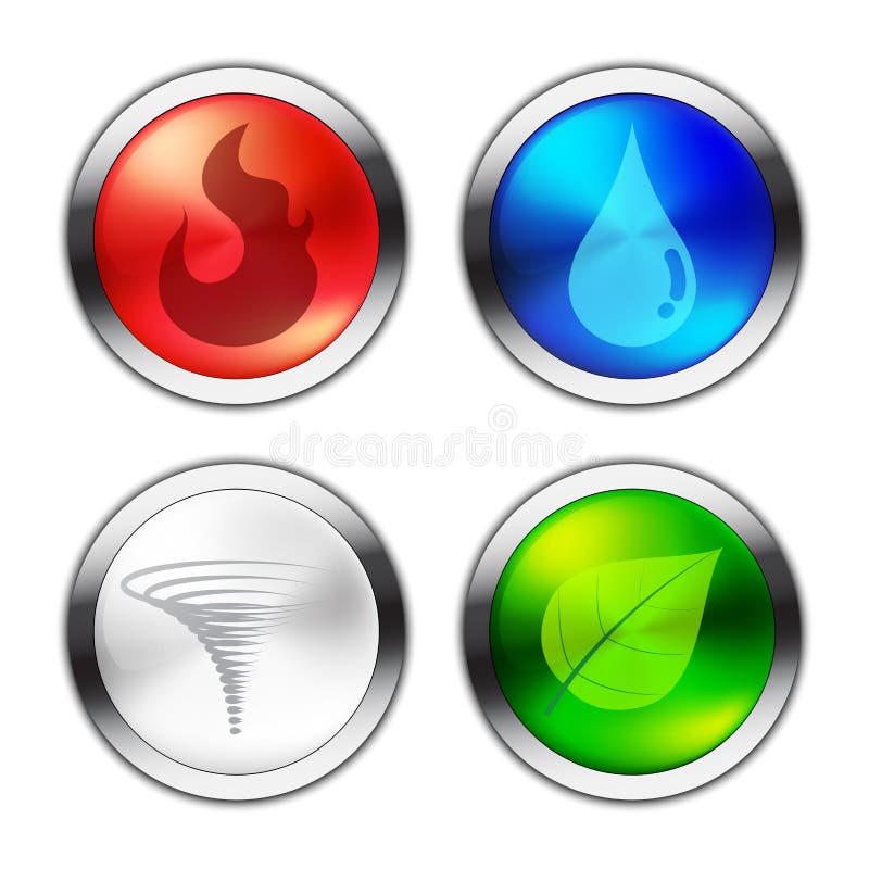 Four Natural Elements stock illustration. Illustration of drops - 2480653