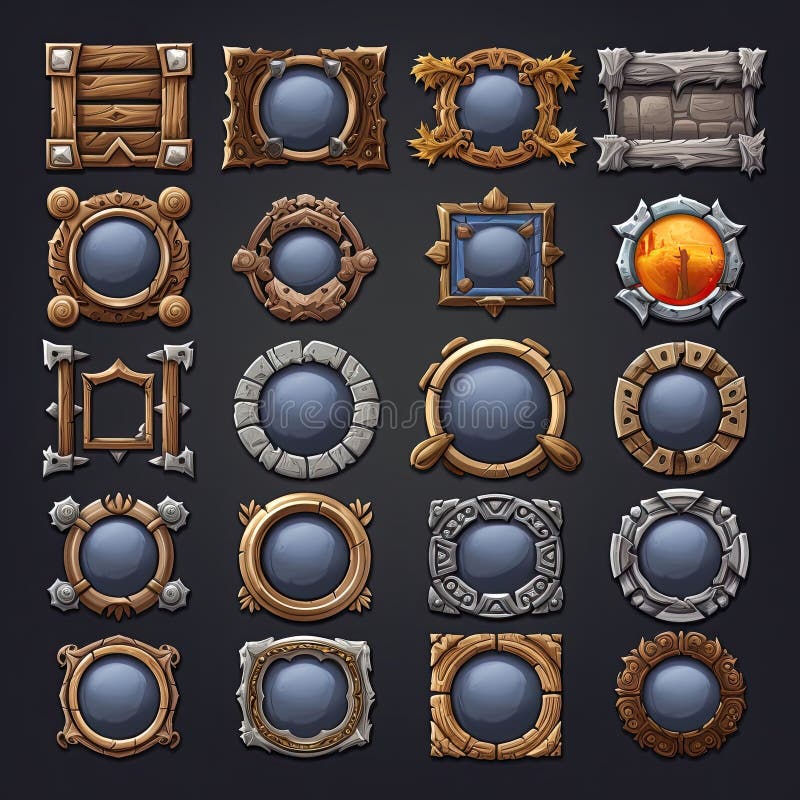 Button Frame Medieval Ai Generated Stock Photo - Image of gold ...