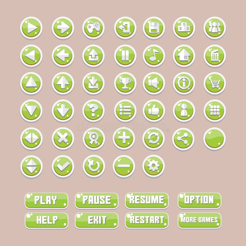 Button Games UI stock vector. Illustration of help, games - 121450863