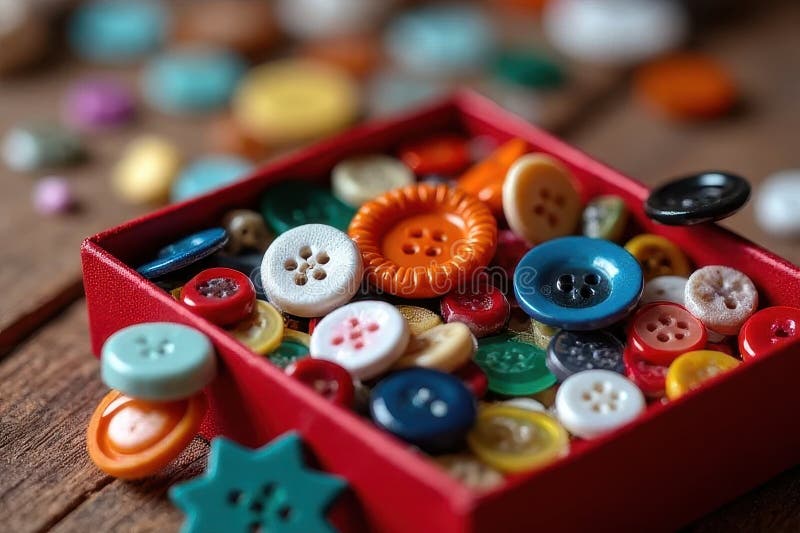 Attractive Button Storage Showcase Stock Illustration - Illustration of ...