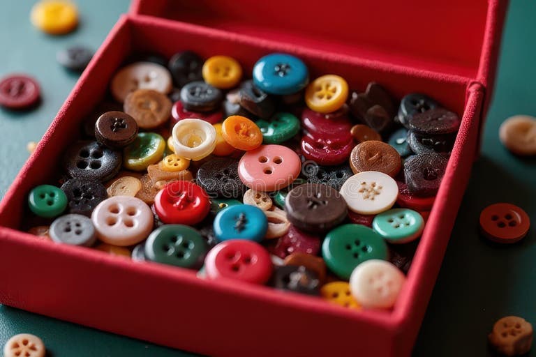 Customized Button Displays in a Presentable Gift Case Stock ...