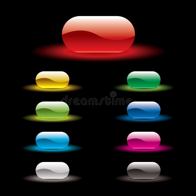 Bright Spectrum Buttons Set Stock Illustration - Illustration of interface, glance: 60045354