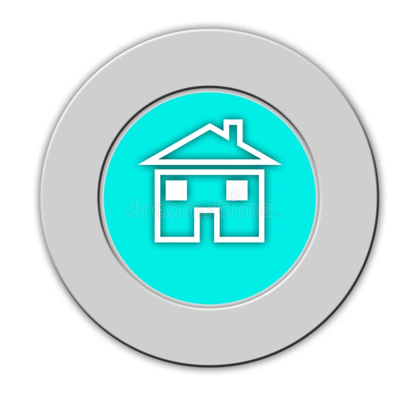 Button Icon: Home stock illustration. Illustration of metal - 17212346