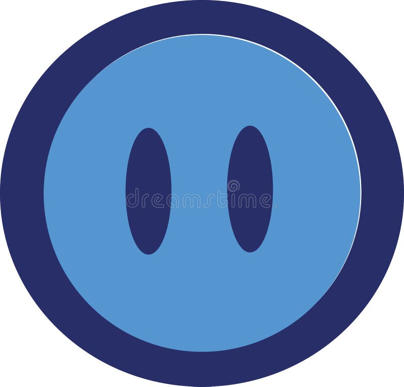 Button icon blue stock vector. Illustration of icon - 107177429