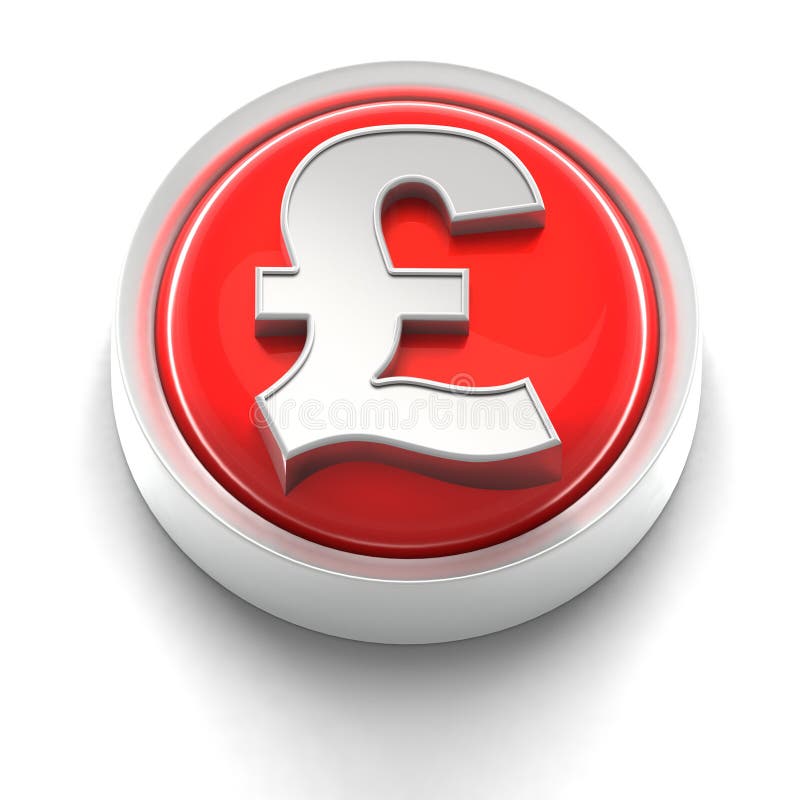 Button Icon: British Pound stock illustration. Illustration of symbol ...