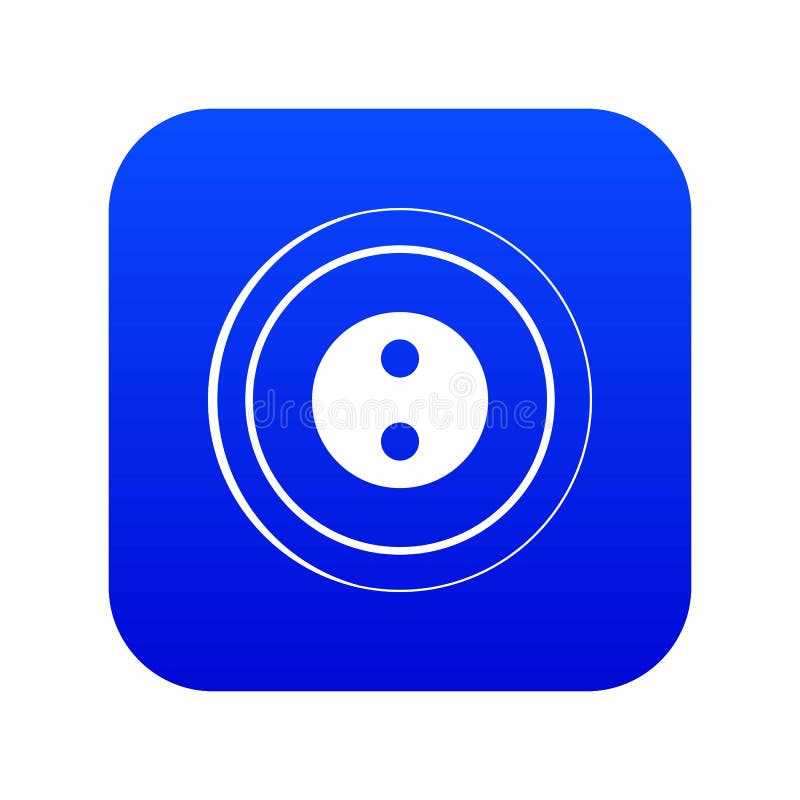 Button icon digital blue stock vector. Illustration of craft - 136430986