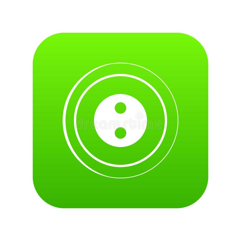 Button icon digital green stock vector. Illustration of material ...