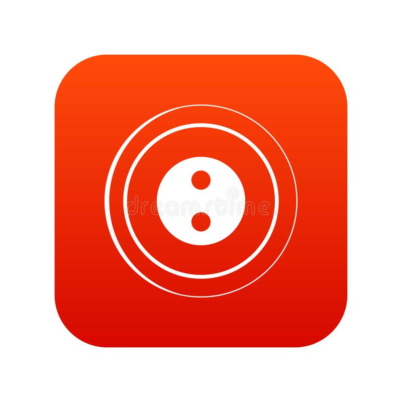 Button icon digital red stock vector. Illustration of needle - 98977471