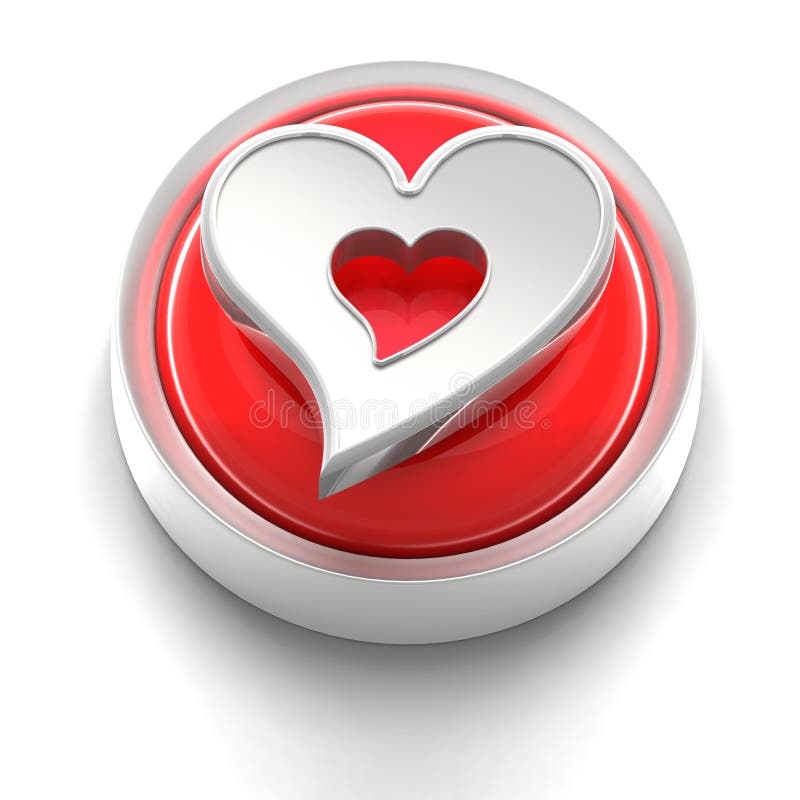 Heart button icon stock vector. Illustration of graphic - 12134308