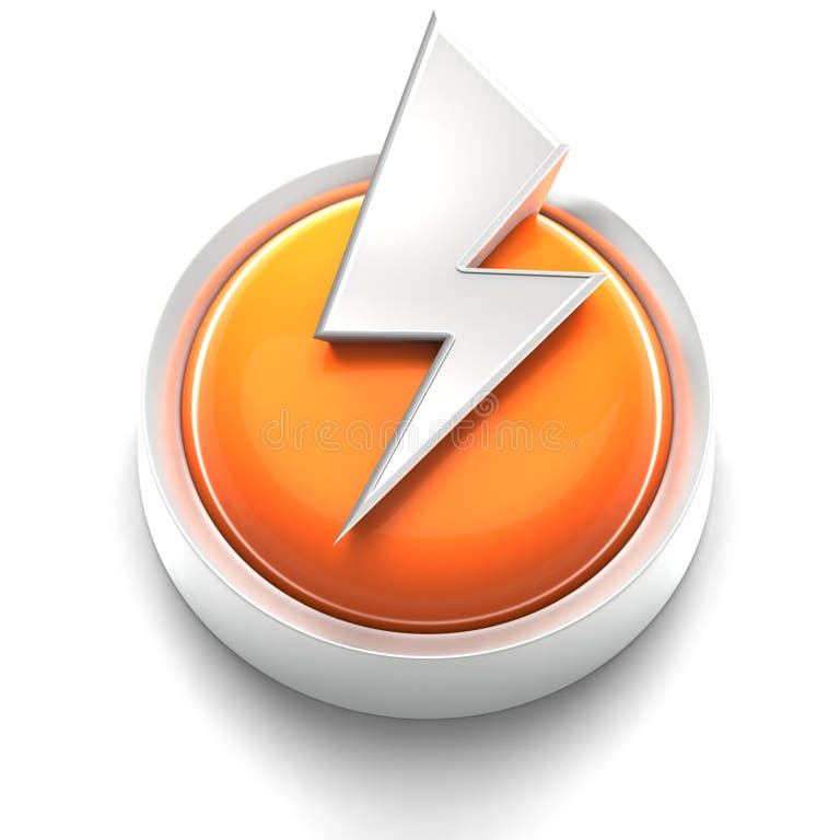 Lightning Bolt Button Stock Illustrations – 7,548 Lightning Bolt Button ...