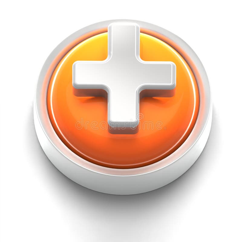 Button Icon: Gear stock illustration. Illustration of orange - 17212020