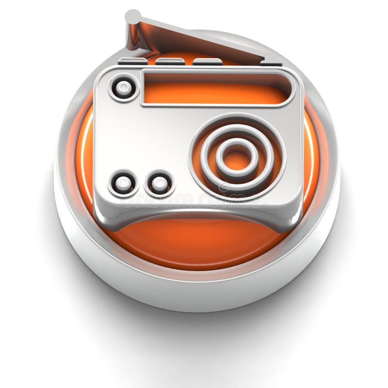 Button Icon: Radio stock illustration. Illustration of internet - 17212142