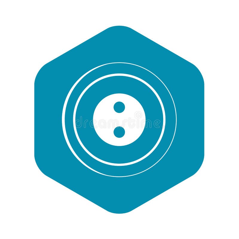Button icon, simple style stock vector. Illustration of hole - 139743499