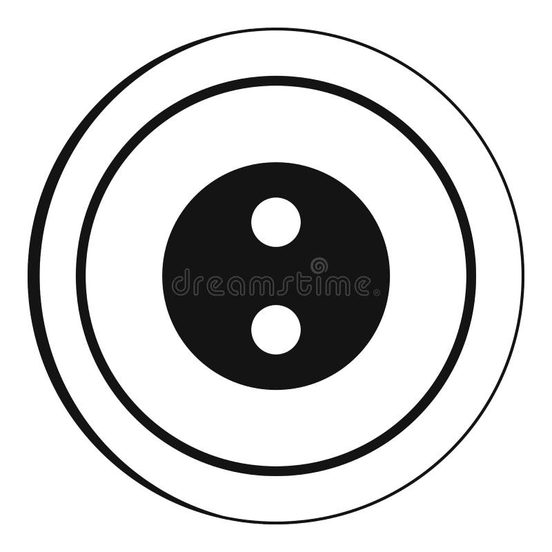 Button icon, simple style stock vector. Illustration of circular - 90622239