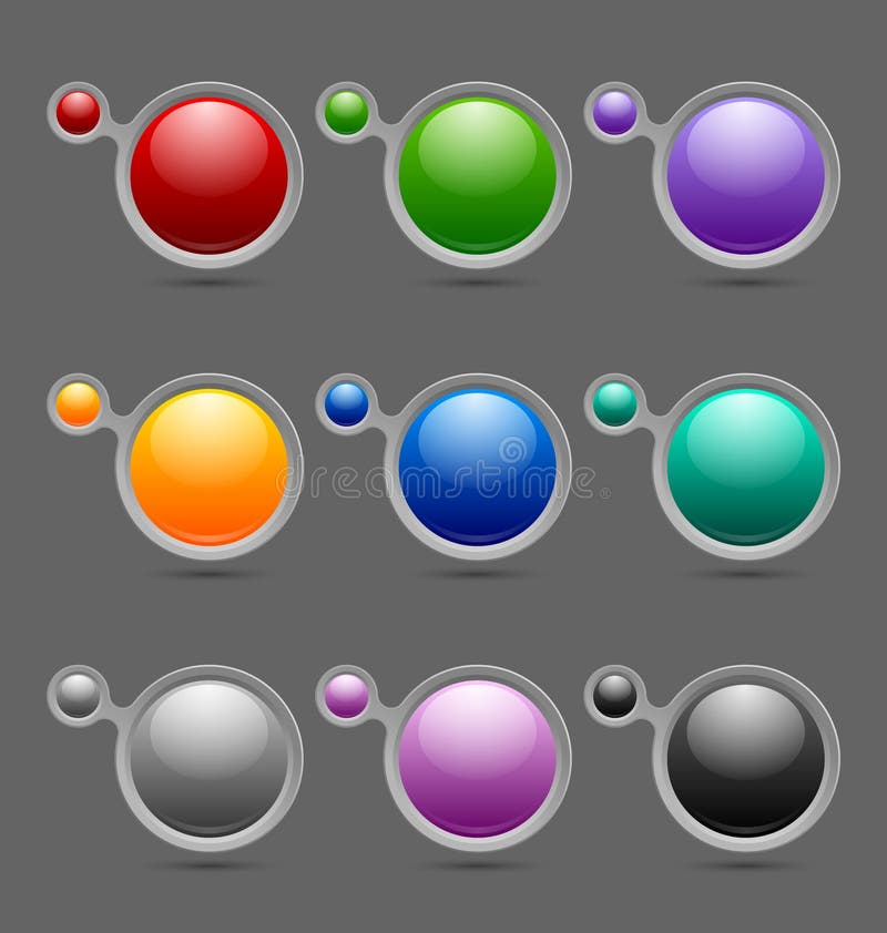 Button or Icon Template Bubbles Stock Vector - Illustration of label ...