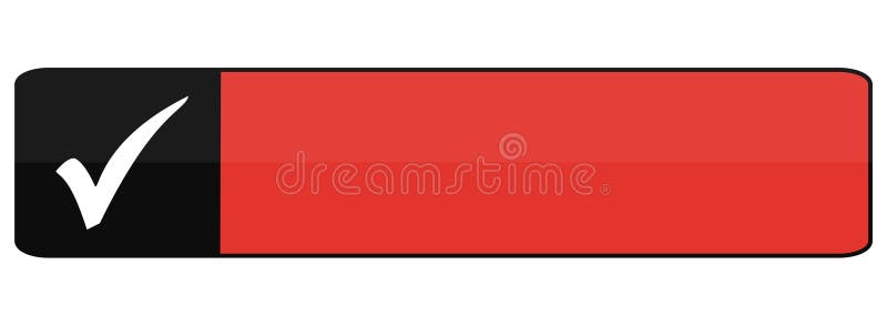 Button Illustration with Icon Showing Checkmark Stock Illustration ...