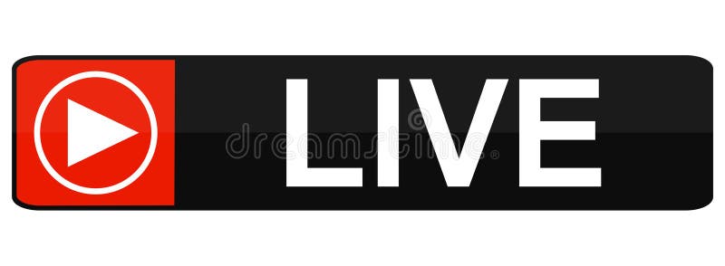 Button Illustration with Icon Showing Live Stock Illustration ...