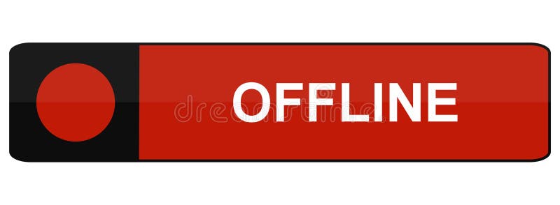 Button Illustration with Icon Showing Offline Stock Illustration ...