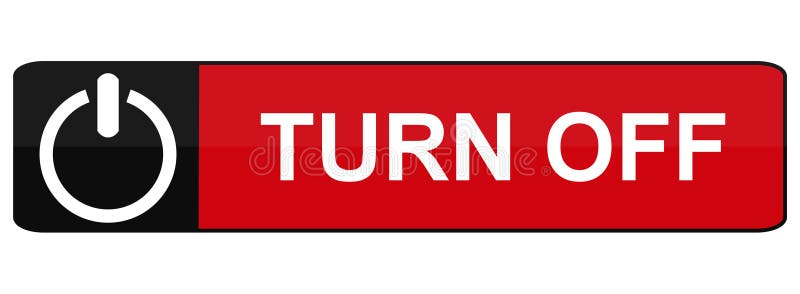 Button Illustration with Icon Showing Turn Off Stock Illustration ...