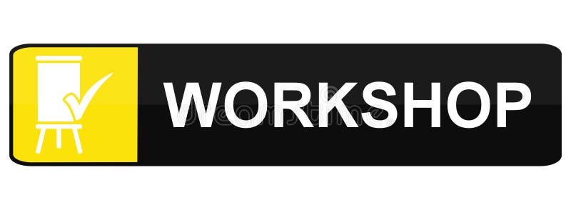 Button Illustration with Icon Showing Workshop Stock Illustration ...